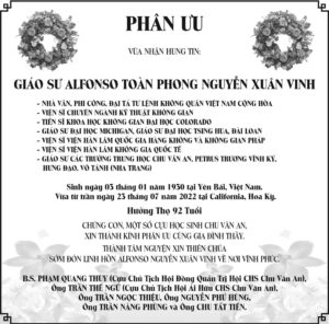 Giáo Sư Alfonso Toàn Phong Nguyễn Xuân Vinh - Nguoi Viet Online